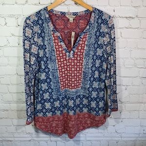 Lucky Brand Tops | Chic Embroidered Tunic | Poshmark